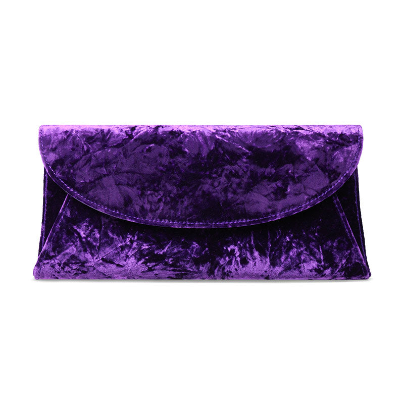 Jenna: Purple Velvet – Envelope Clutch Bag | Sole Bliss
