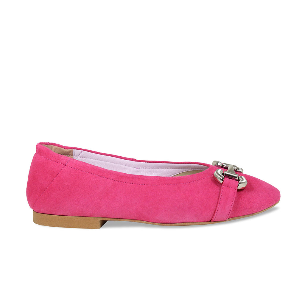 Lydia: Fuchsia Suede – Best Ballet Flats for Bunions | Sole Bliss