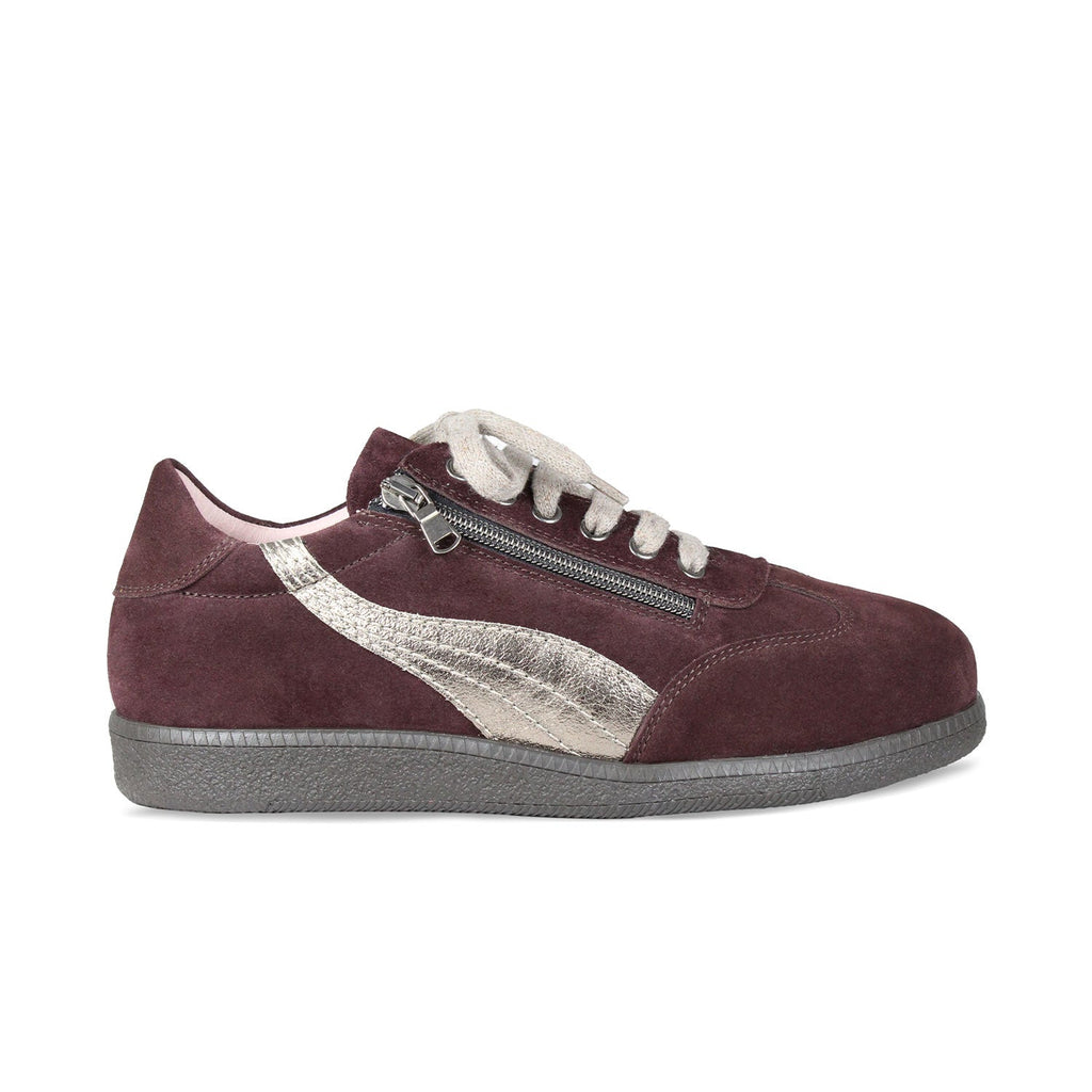 Swirl: Plum Suede - Deep Toe Box Trainers For Women | Sole Bliss