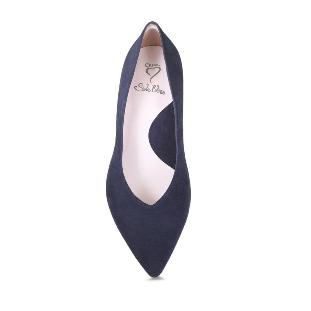 Kitty: Navy Suede – Best Work Shoes for Bunions | Sole Bliss